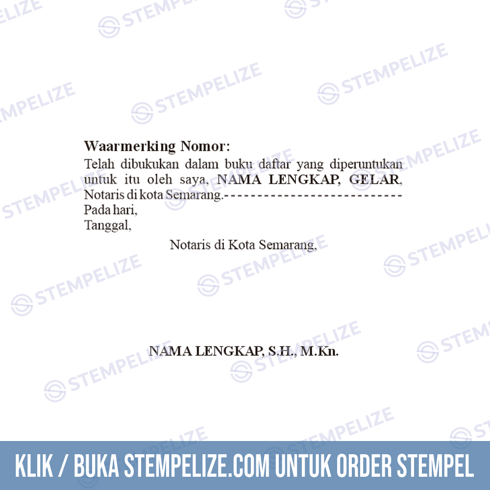 Stempel Notaris dan PPAT Lengkap