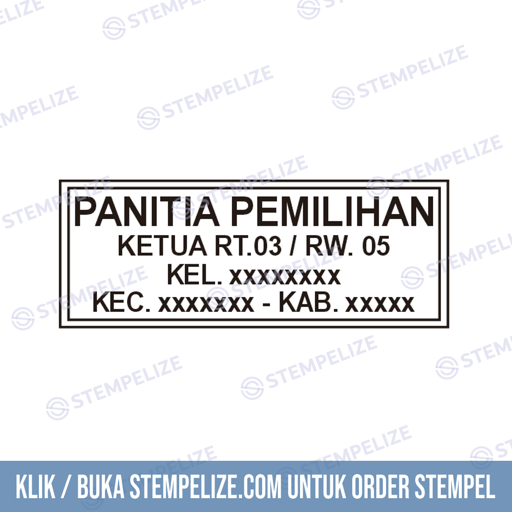Contoh Stempel Panitia Pemilihan RT