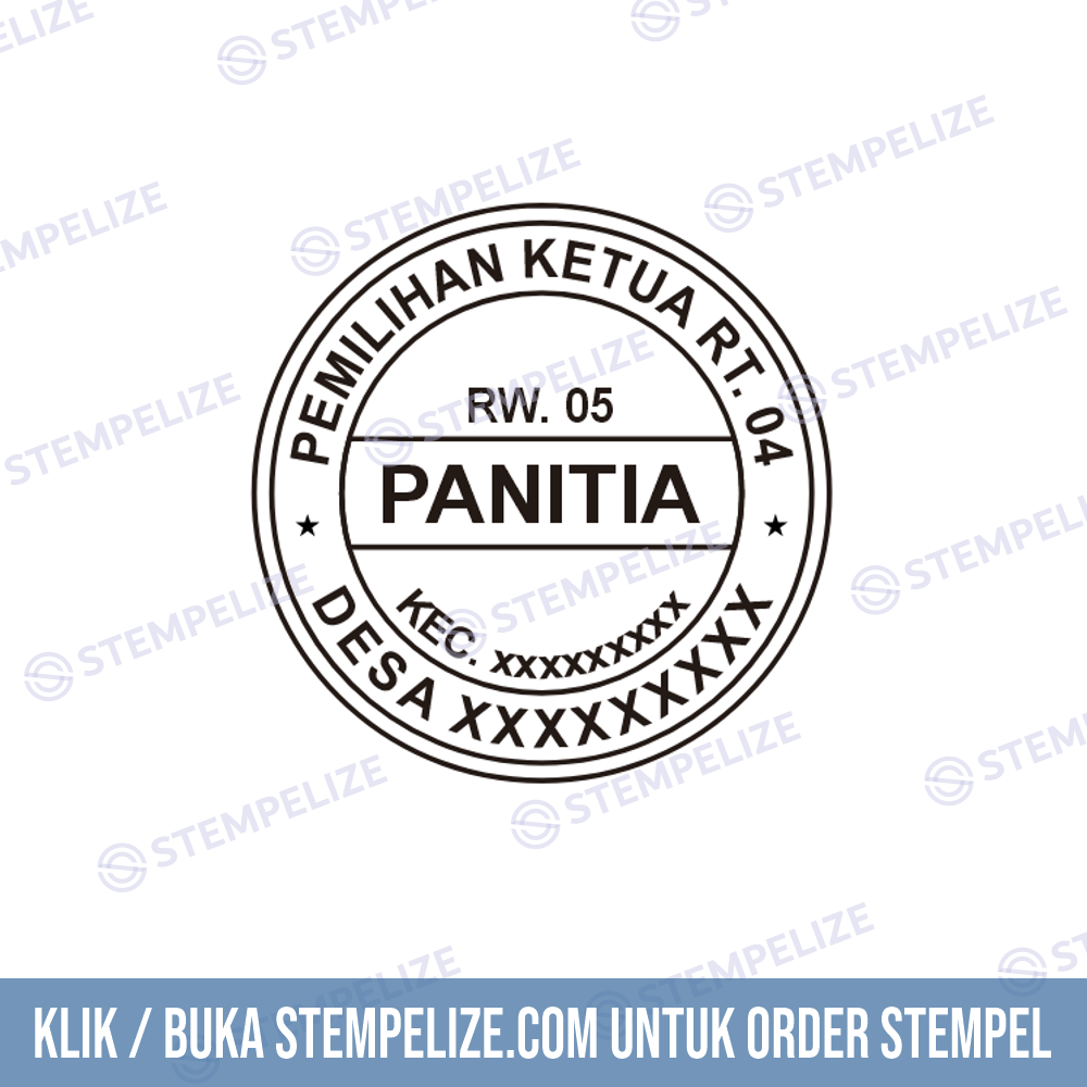 Contoh Stempel Panitia Pemilihan RT