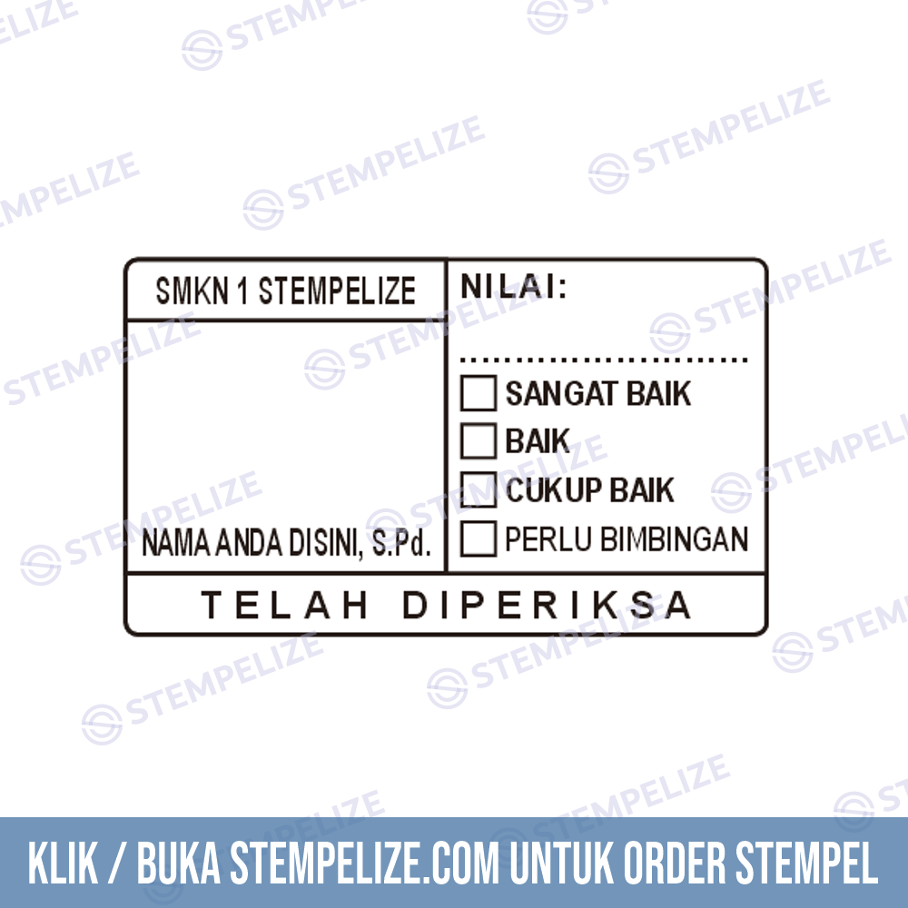 Contoh Stempel Penilaian Guru / Koreksi / Reward