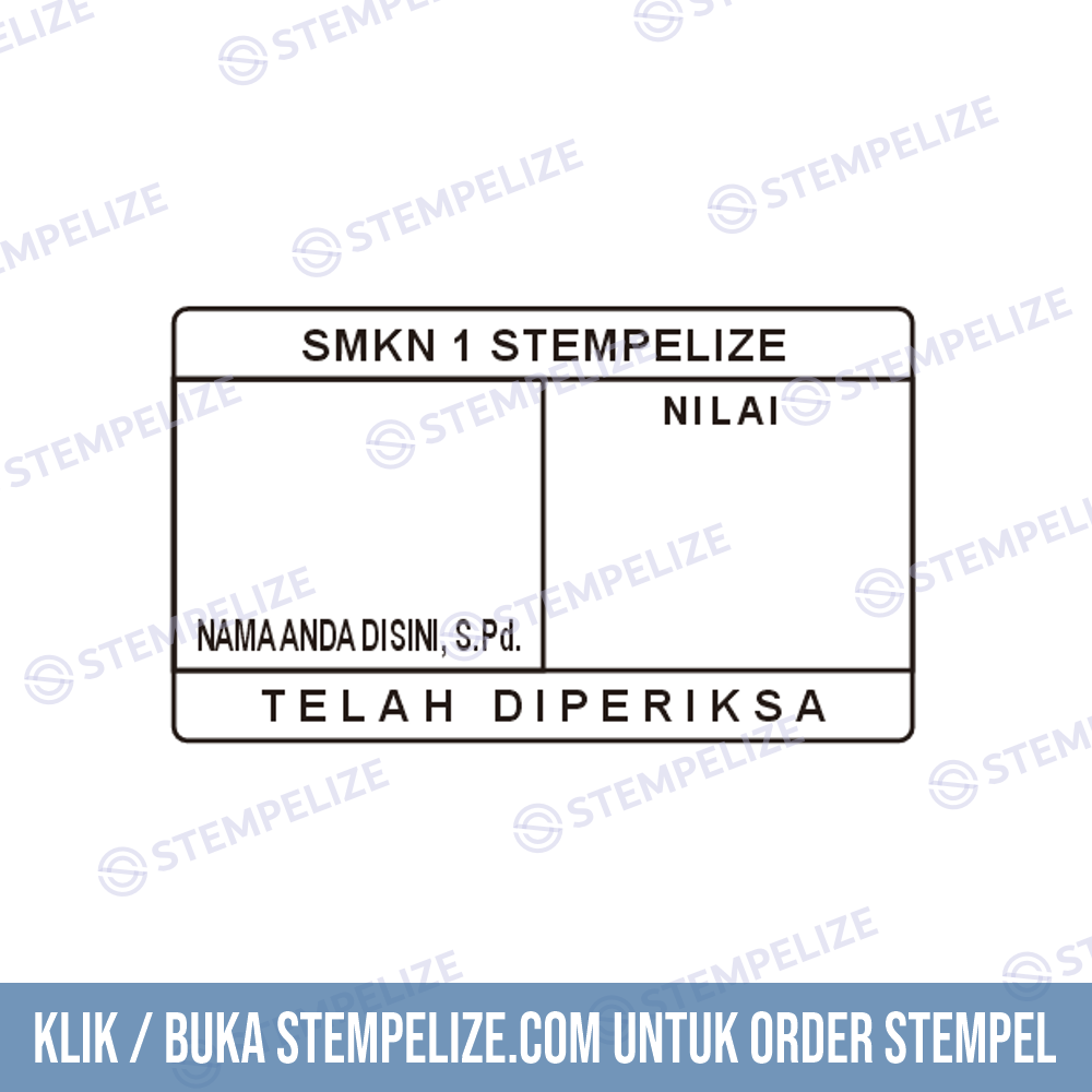 Contoh Stempel Penilaian Guru / Koreksi / Reward