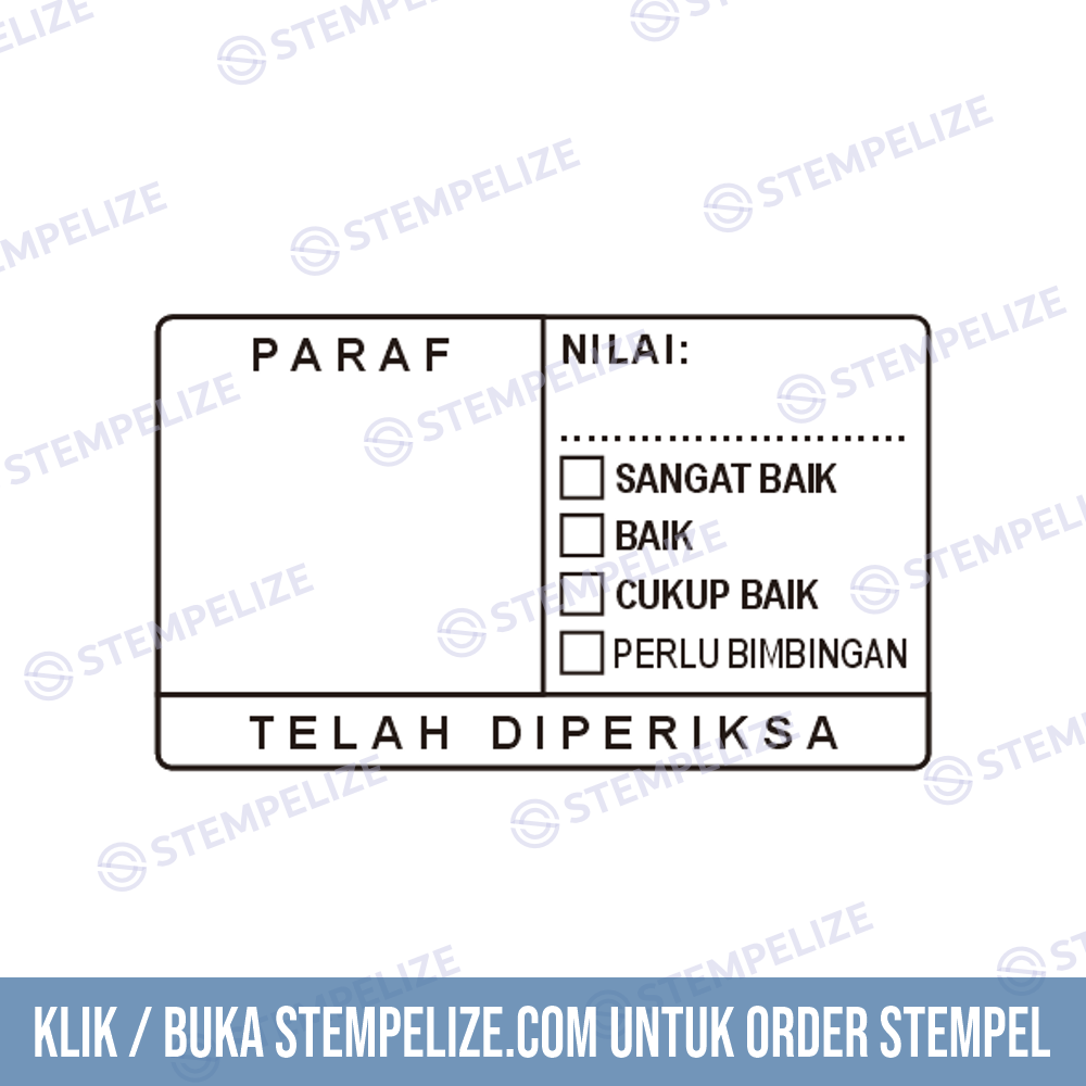 Contoh Stempel Penilaian Guru / Koreksi / Reward