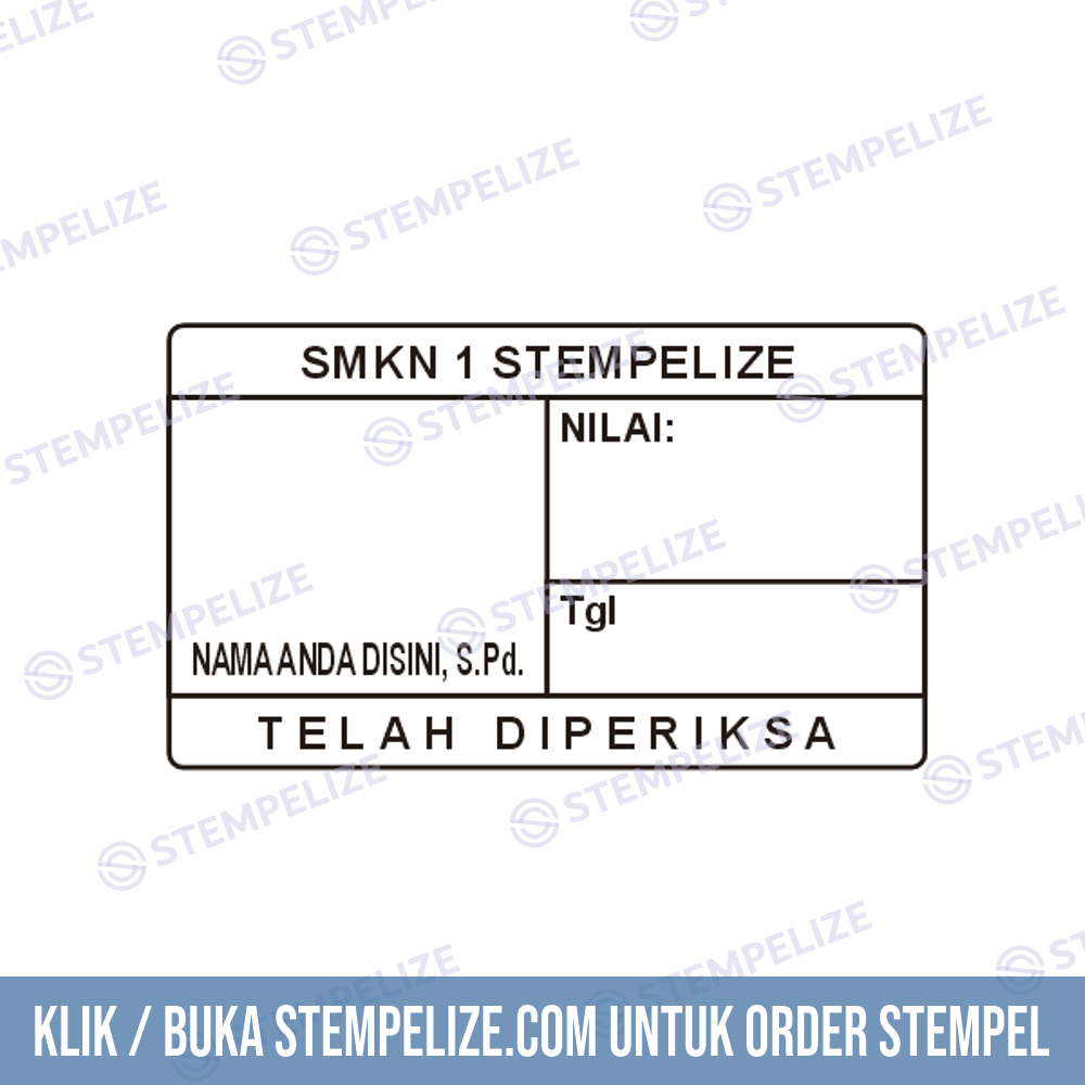 Contoh Stempel Penilaian Guru / Koreksi / Reward