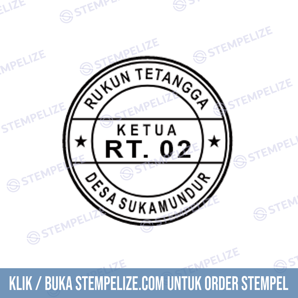 Contoh Stempel Ketua RT RW