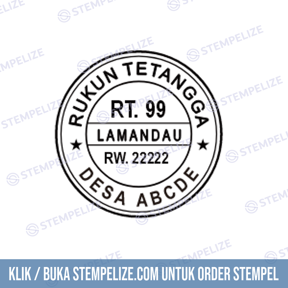 Contoh Stempel Ketua RT RW