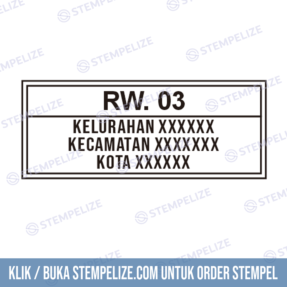 Contoh Stempel Ketua RT RW