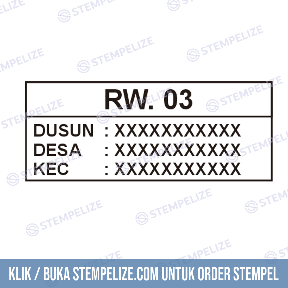 Contoh Stempel Ketua RT RW