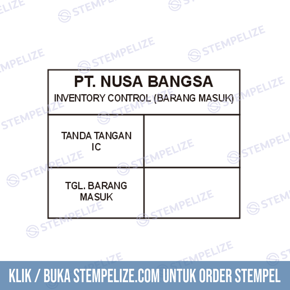 Contoh Stempel Tanda Terima Surat / Barang