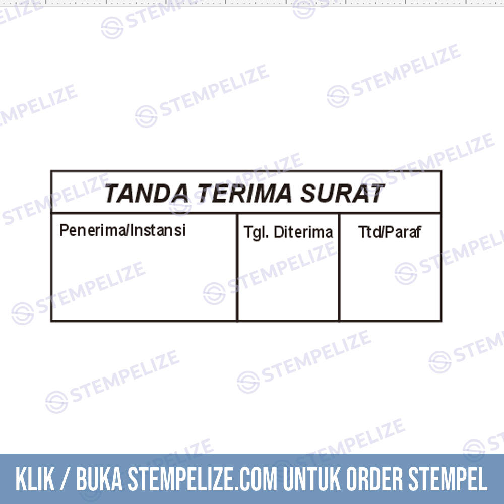 Contoh Stempel Tanda Terima Surat / Barang