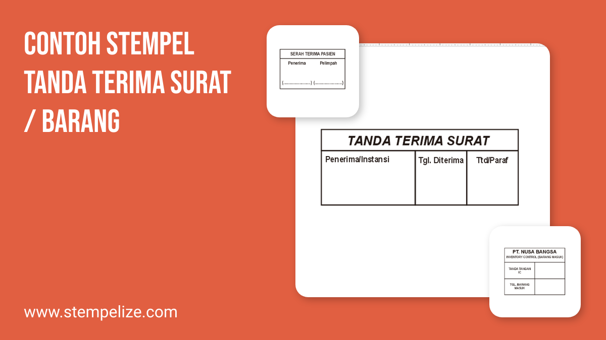 Contoh Stempel Tanda Terima Surat / Barang