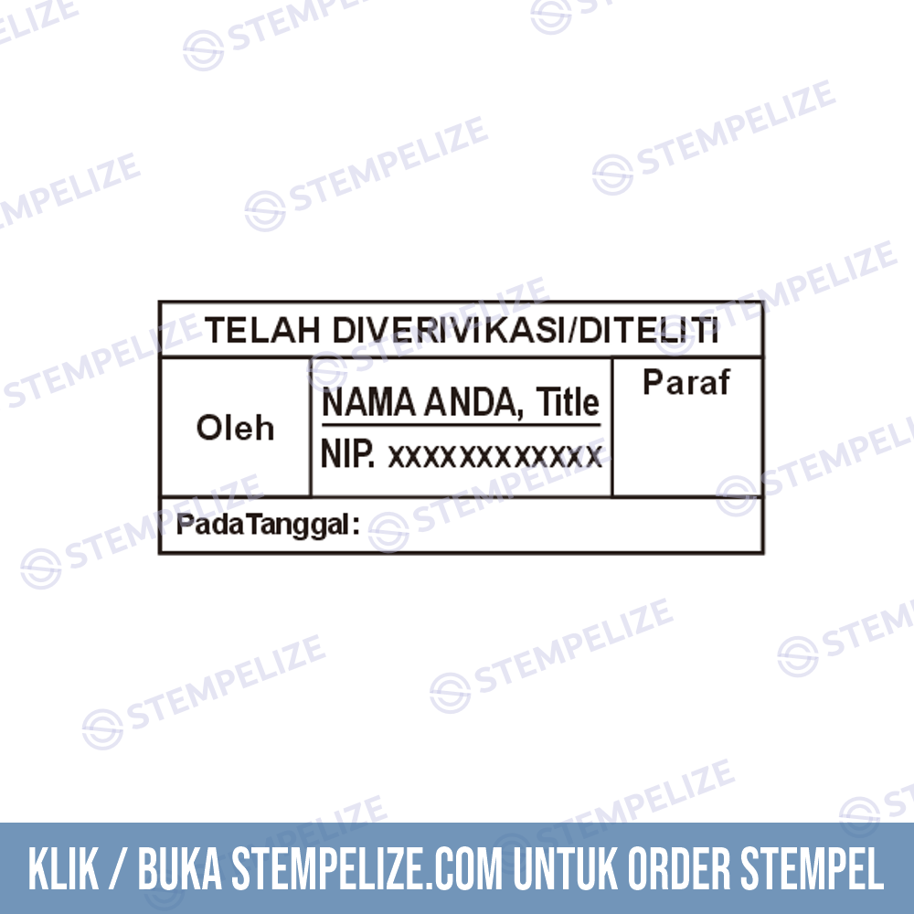 Contoh Stempel Verifikasi