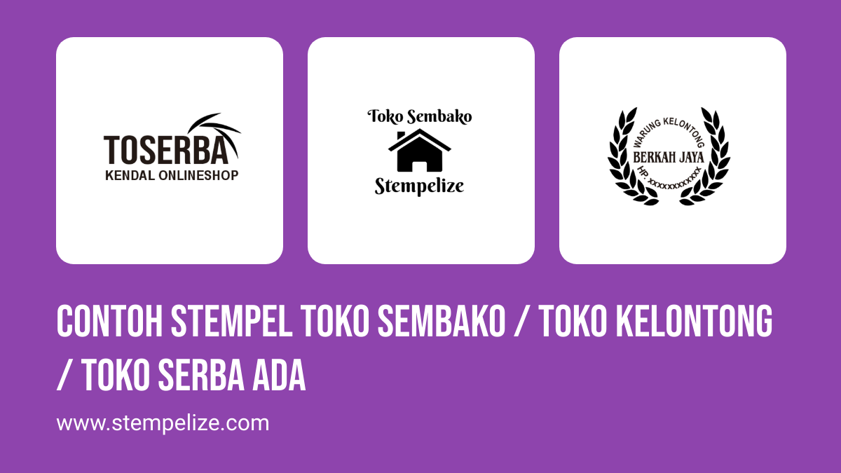 Contoh Stempel Toko Sembako / Toko Kelontong / Toko Serba Ada